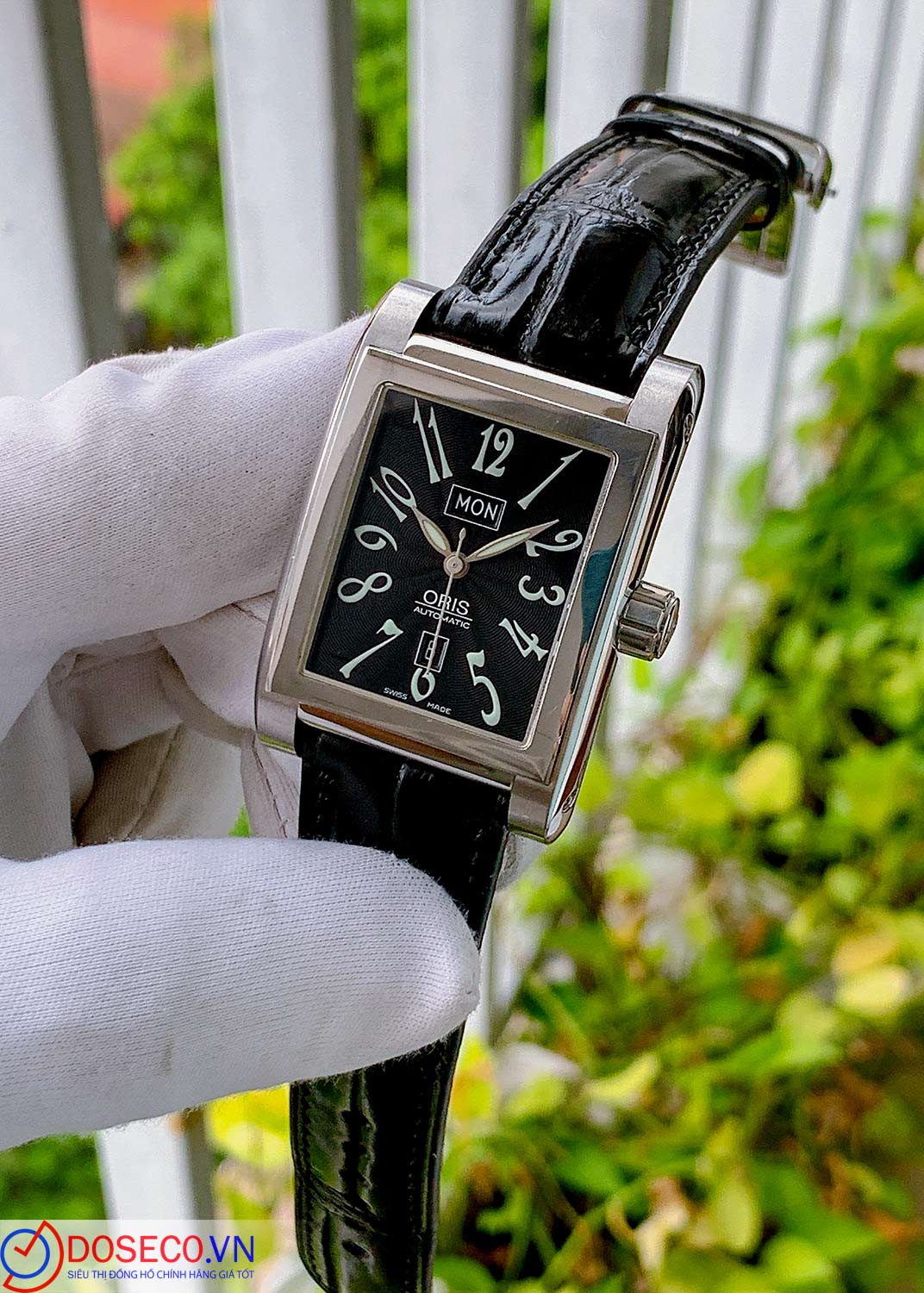 Oris RECTANGULAR DAY DATE 01 585 7525 4064-07 5 20 44FC (01585752540640752044FC) Used